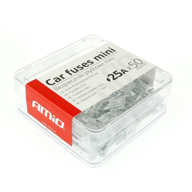 Mini säkringsbox för bil med 50 st. 25A - Bilkey.se